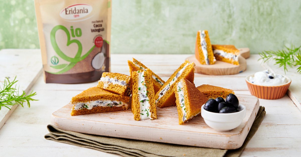 Biscuit di carota con crema leggera al caprino e erba cipollina | Eridania